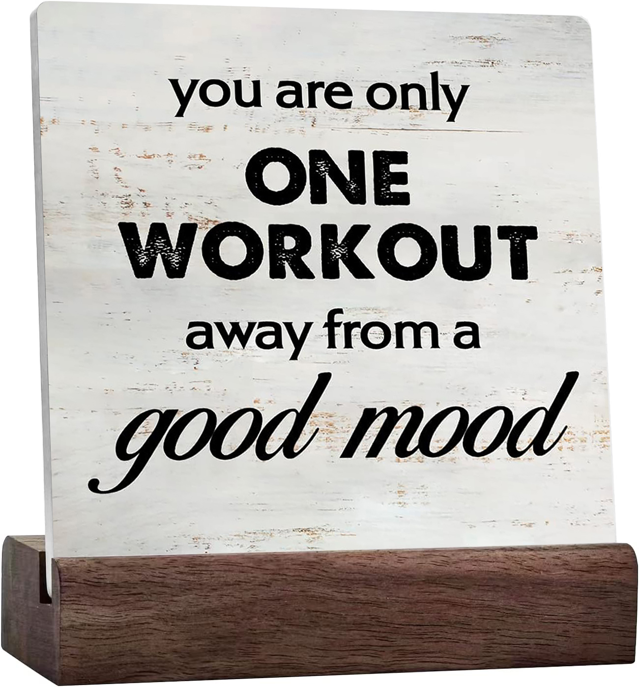 Rustic Good Mood Sign Motivational Fitness Ceramic Table Sign Farmhouse ...