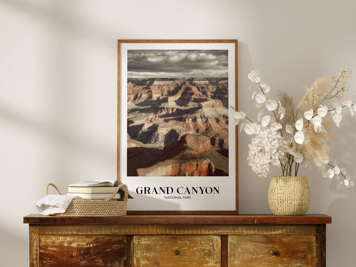 Rustic Grand Canyon National Park Print Country Travel Poster Scenic ...