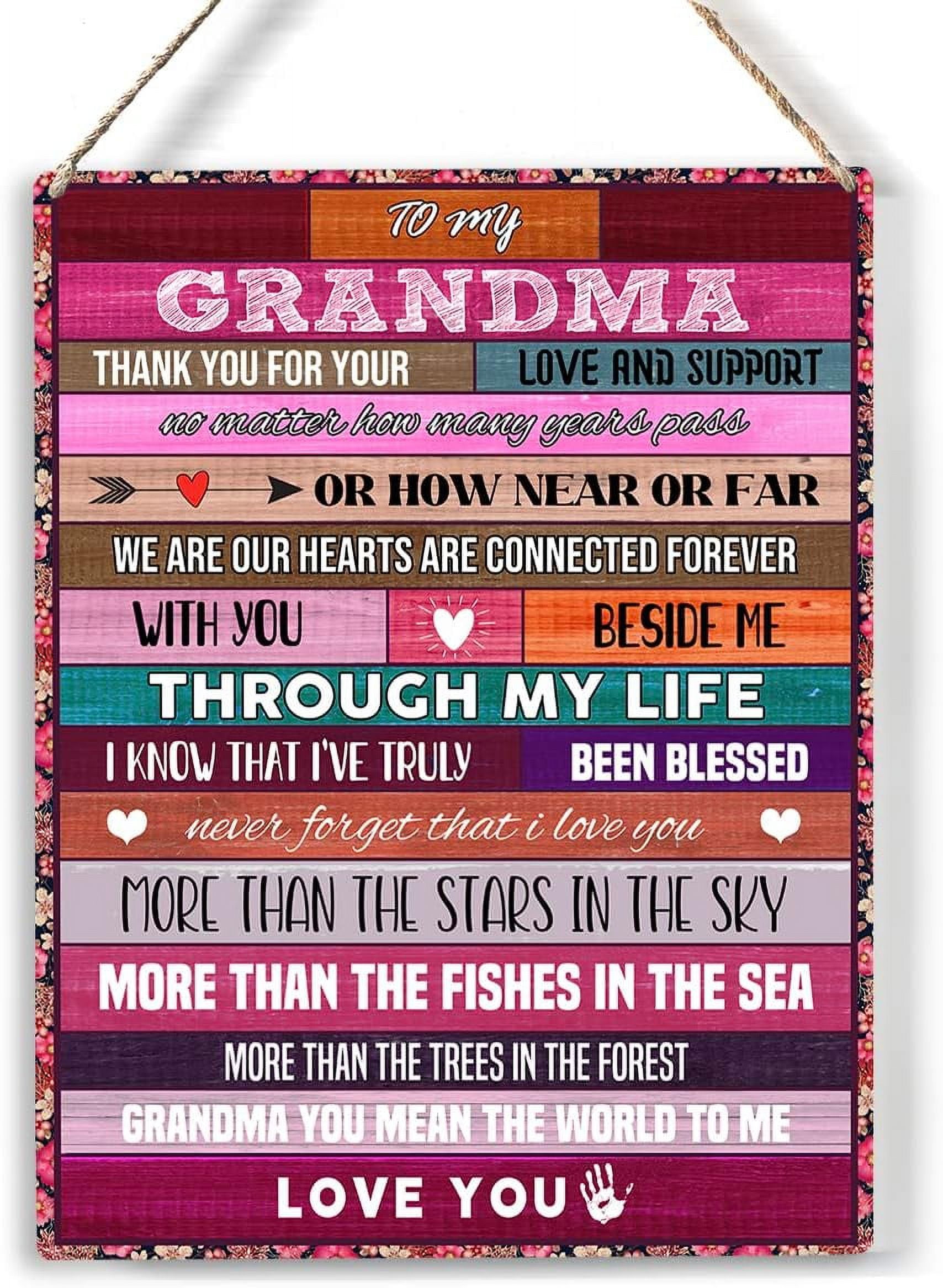 Rustic Grandma Wood Sign Thank You for Your Love and Support Grandma ...