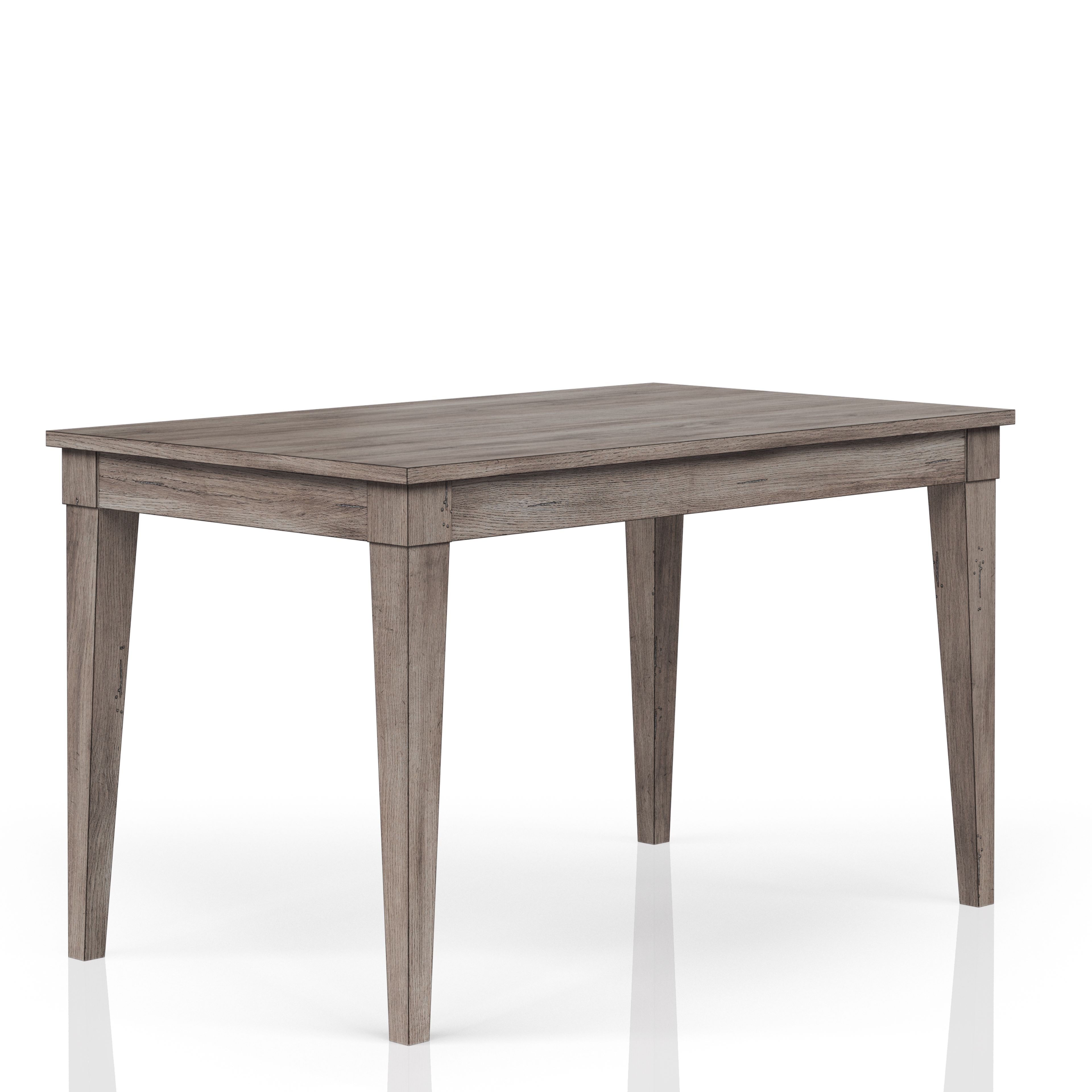 Rustic Gray Counter Height Dining Table, 60" x 36", Solid Wood & MDF ...