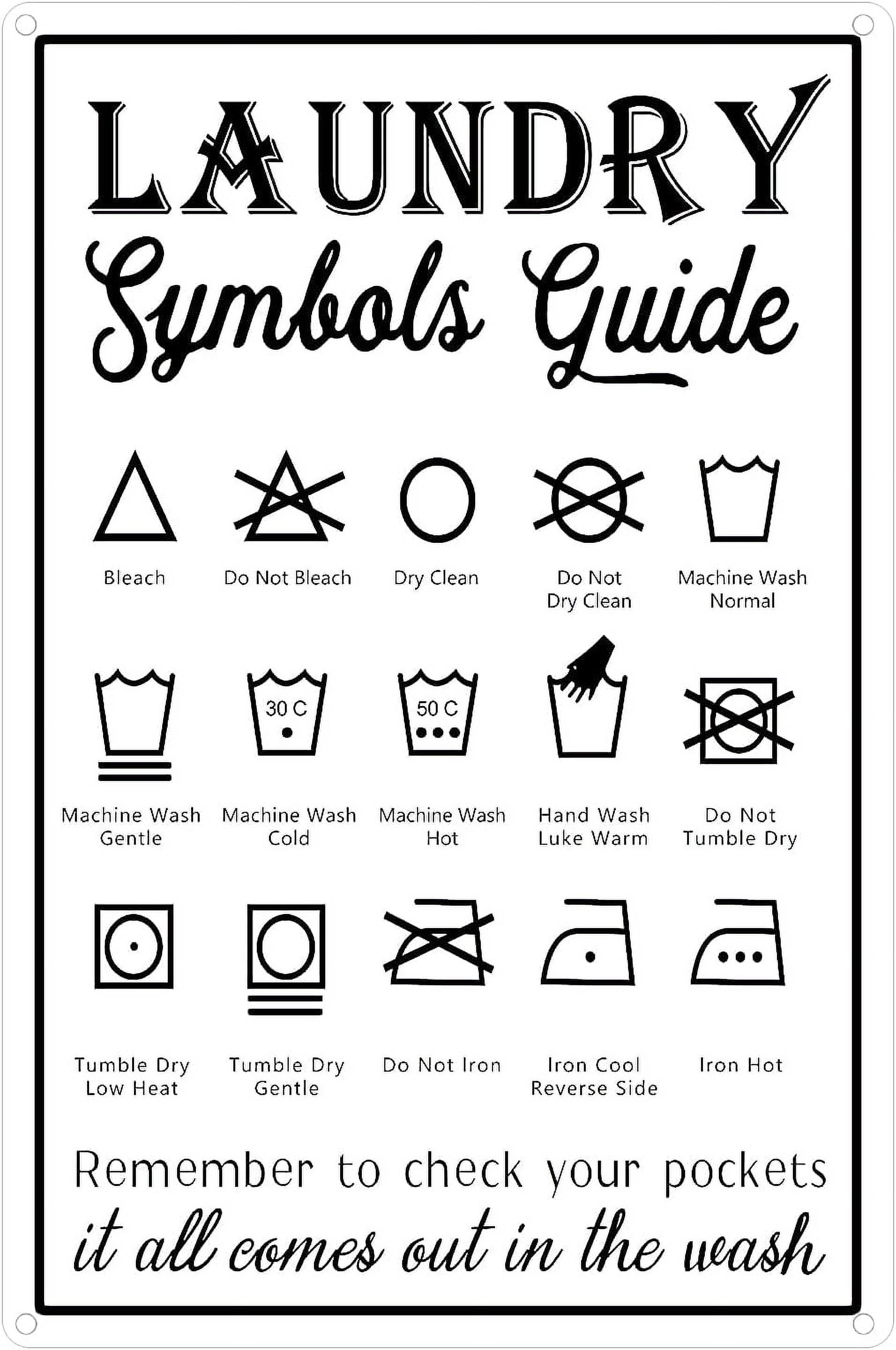 Rustic Guide To Procedure The Laundry Retro Vintage Metal Tin Sign Country Home Decor For ...