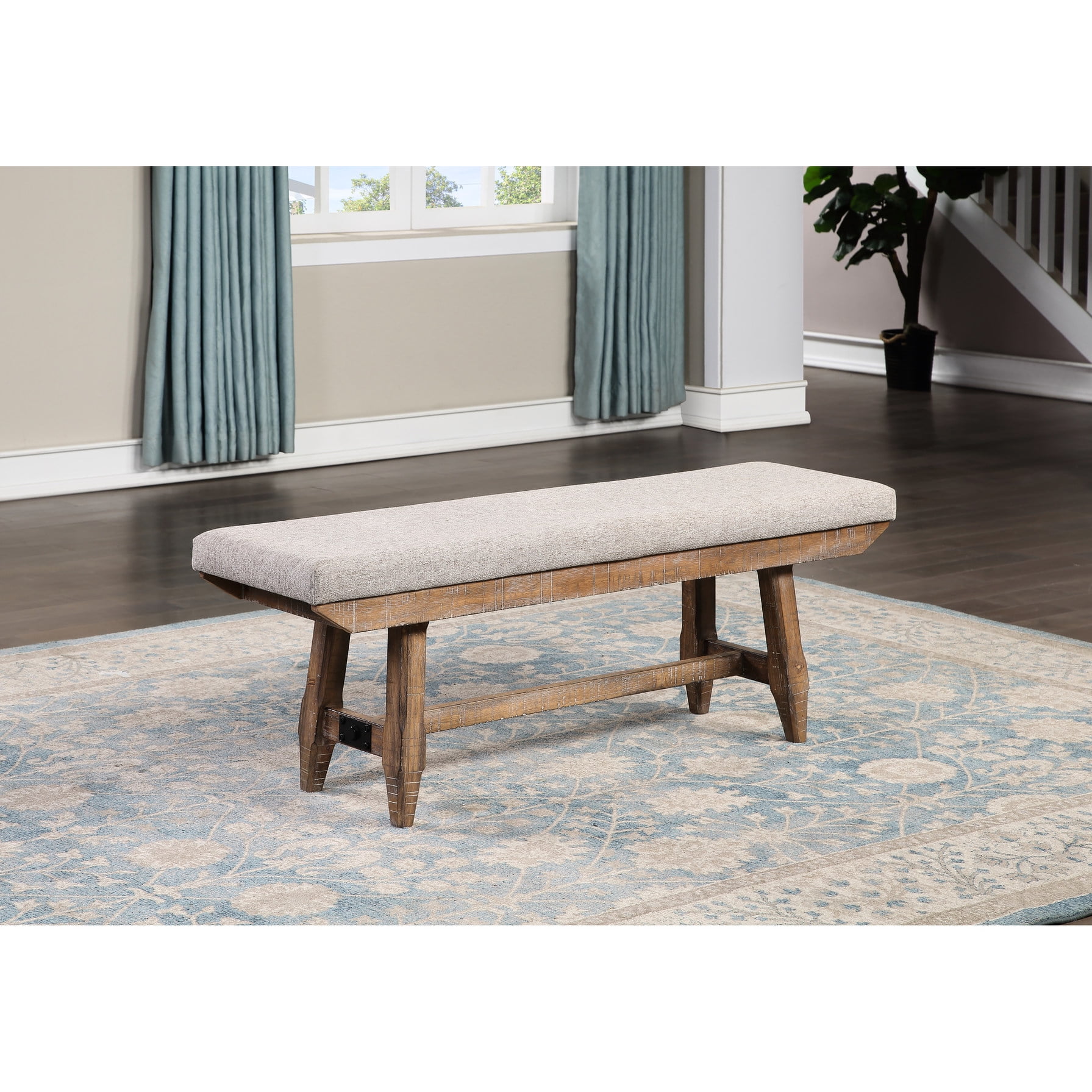 Rustic Hallway Bench | Upholstered Seat for Comfortable Waiting | Saw ...