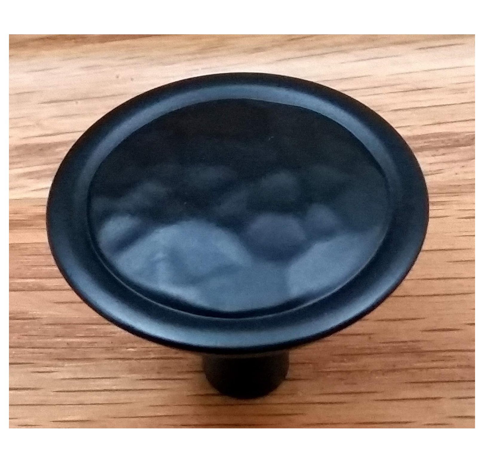 Rustic Hammered Cabinet Knob - Cabinet Pull Matte Black (Set of 10 ...