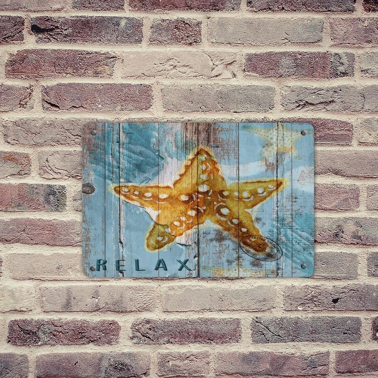 Rustic Hanging Metal Plaque Nautical Beach Ocean Theme Underwater ...