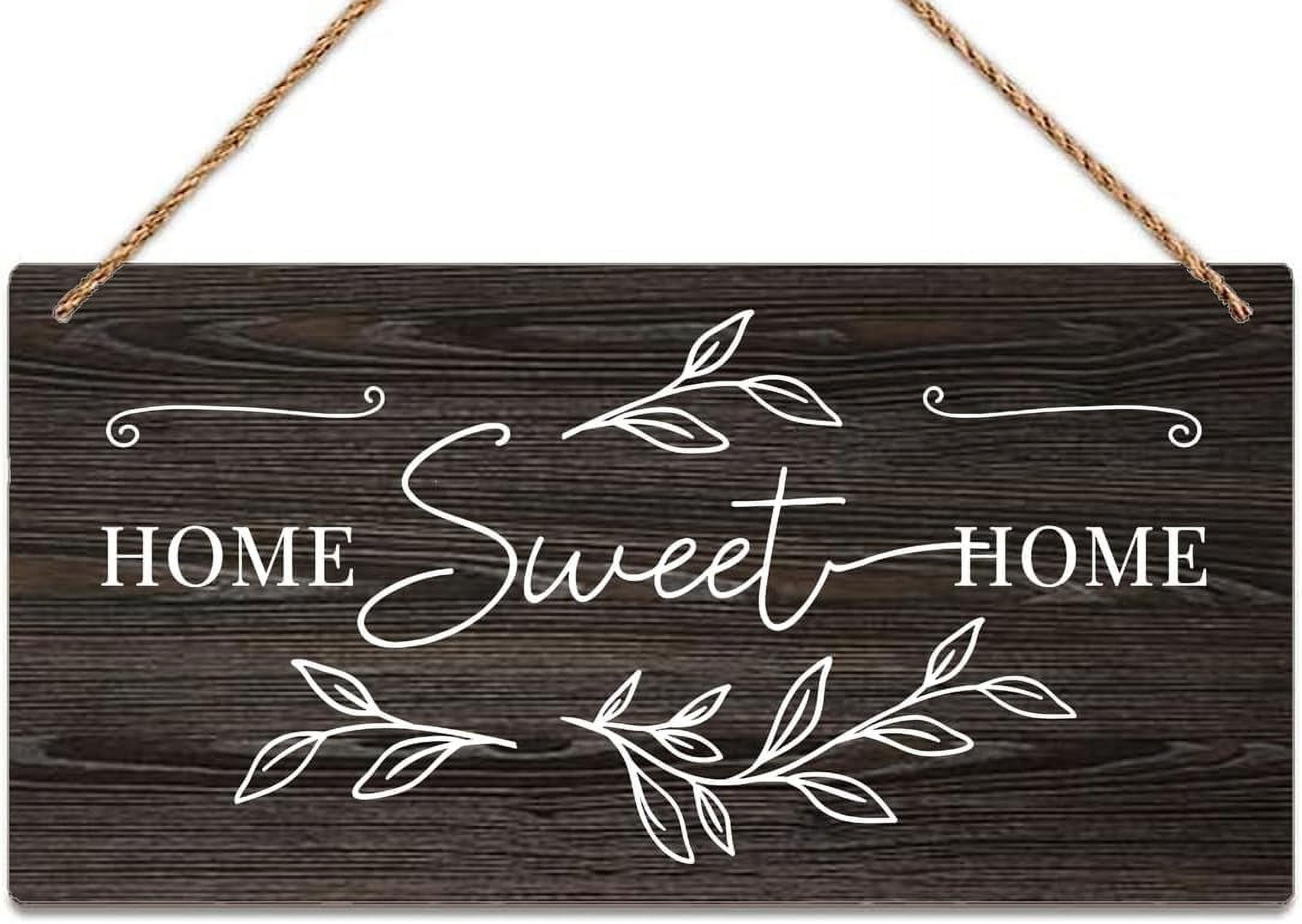 Rustic Hanging Wooden Sign Home Sweet Home Sign Wood Home Sign Home ...