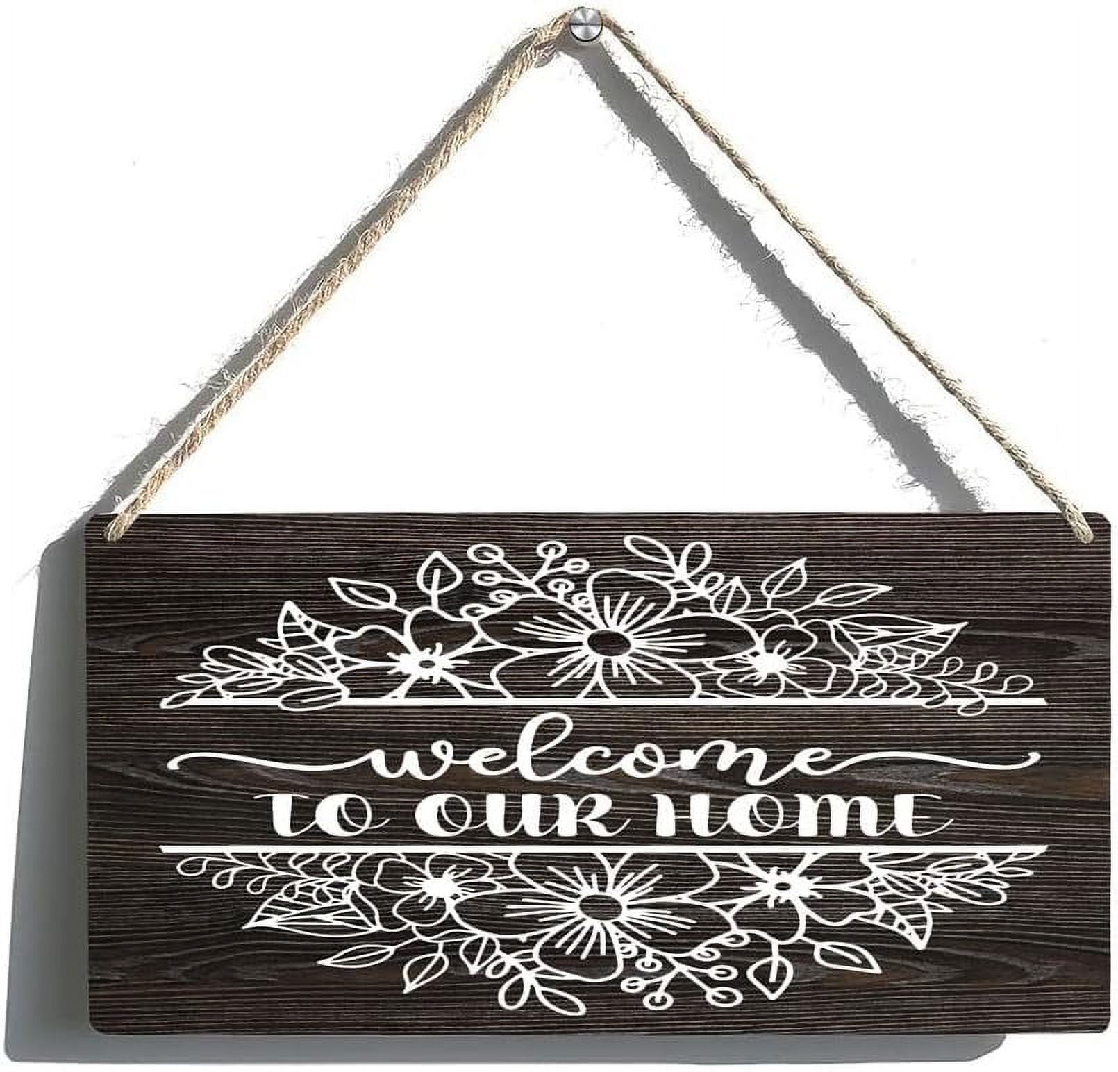Rustic Hanging Wooden Sign Welcome To Our Home Sign Decoration Gifts ...