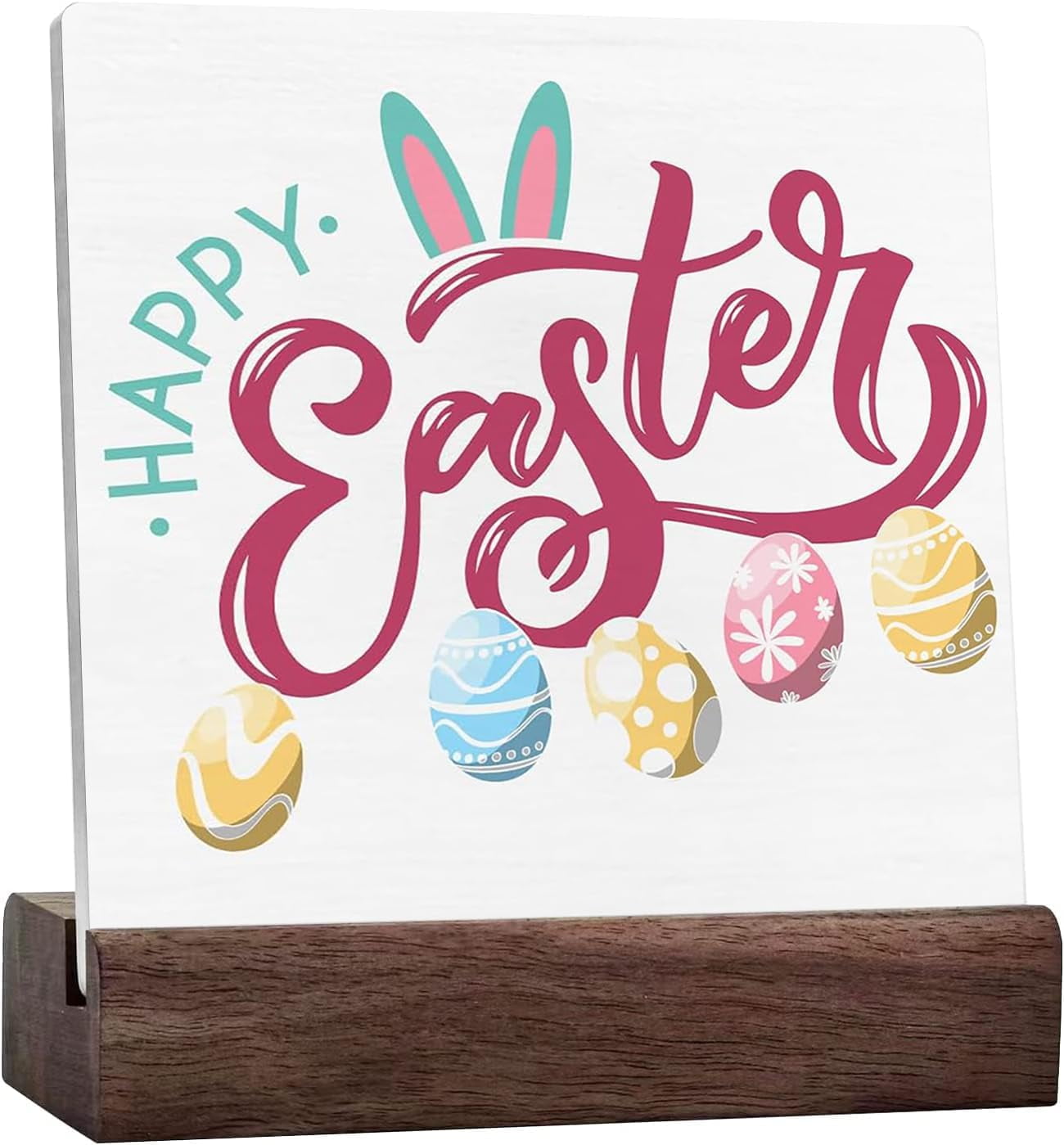 Rustic Happy Easter Bunny Eggs Decorations Home Office Desk Decor ...