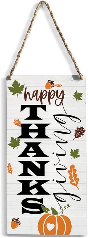 Rustic Happy Thanks Wood Sign Fall Decorations for Home Outdoor Fall ...