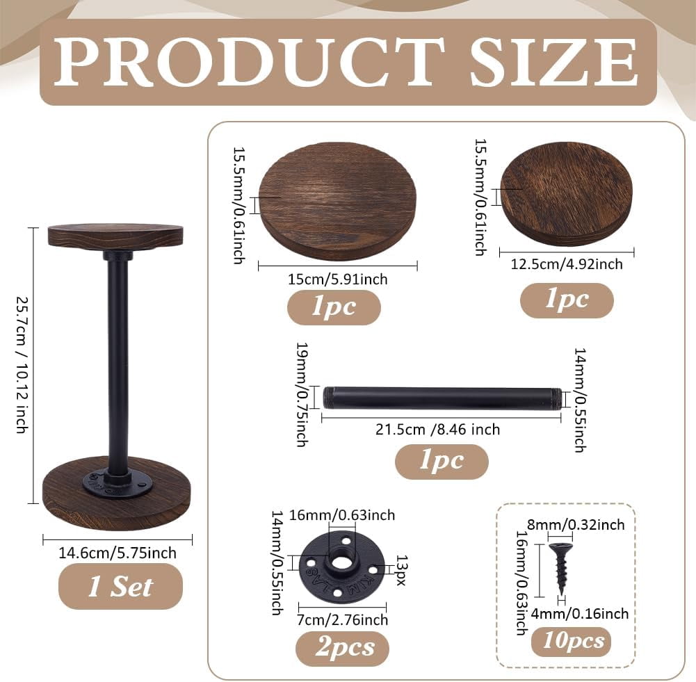 Hat Storage PH PandaHall Wood Hat Stand Tabletop Cap Display Cowboy Hat ...