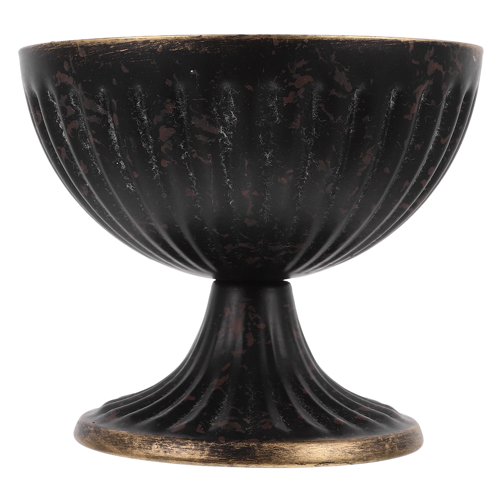 Rustic High Foot Metal Planter Antique Urn Indoor Flowerpot - Walmart.com