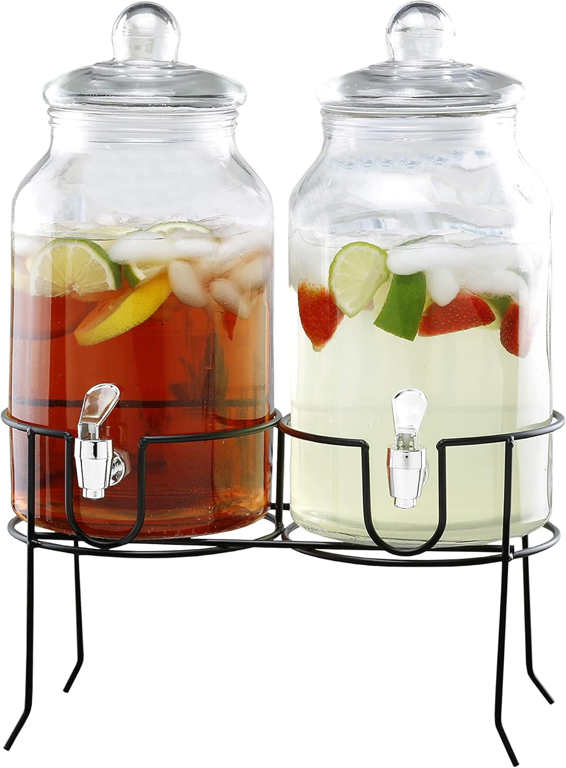 Rustic Home Beverage Dispenser Set of 2 Cold Drink Dispenser w/ 1 ...