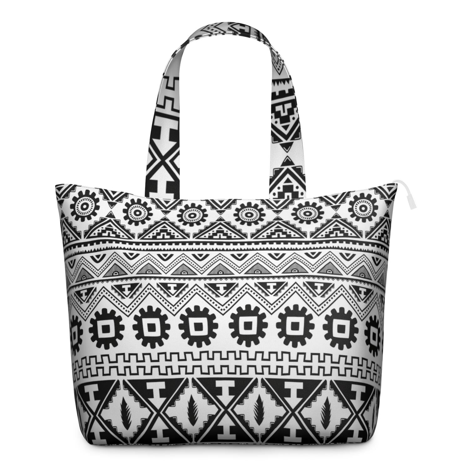 Rustic Home Decor Inspired Zippered Tote, Large Capacity Lightweight ...