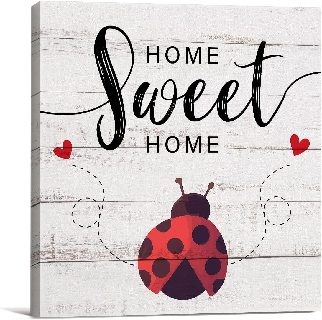 Rustic Home Sweet Home Quote Wood Box Sign Desk Decor Wooden Block ...