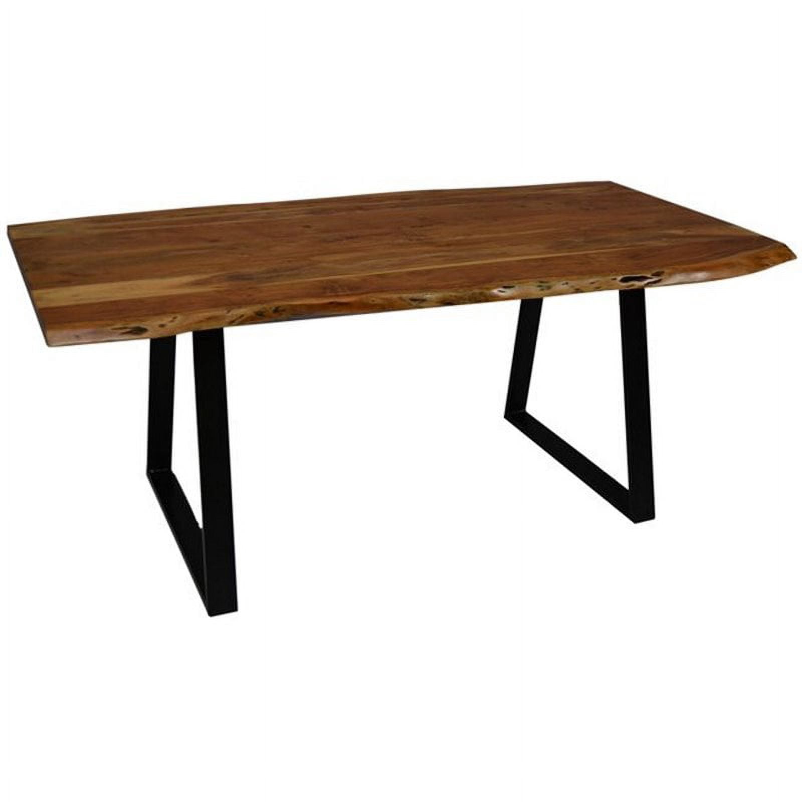 Rustic Homes Caputo 84"W Solid Wood Dining Table in Natural - Walmart.com