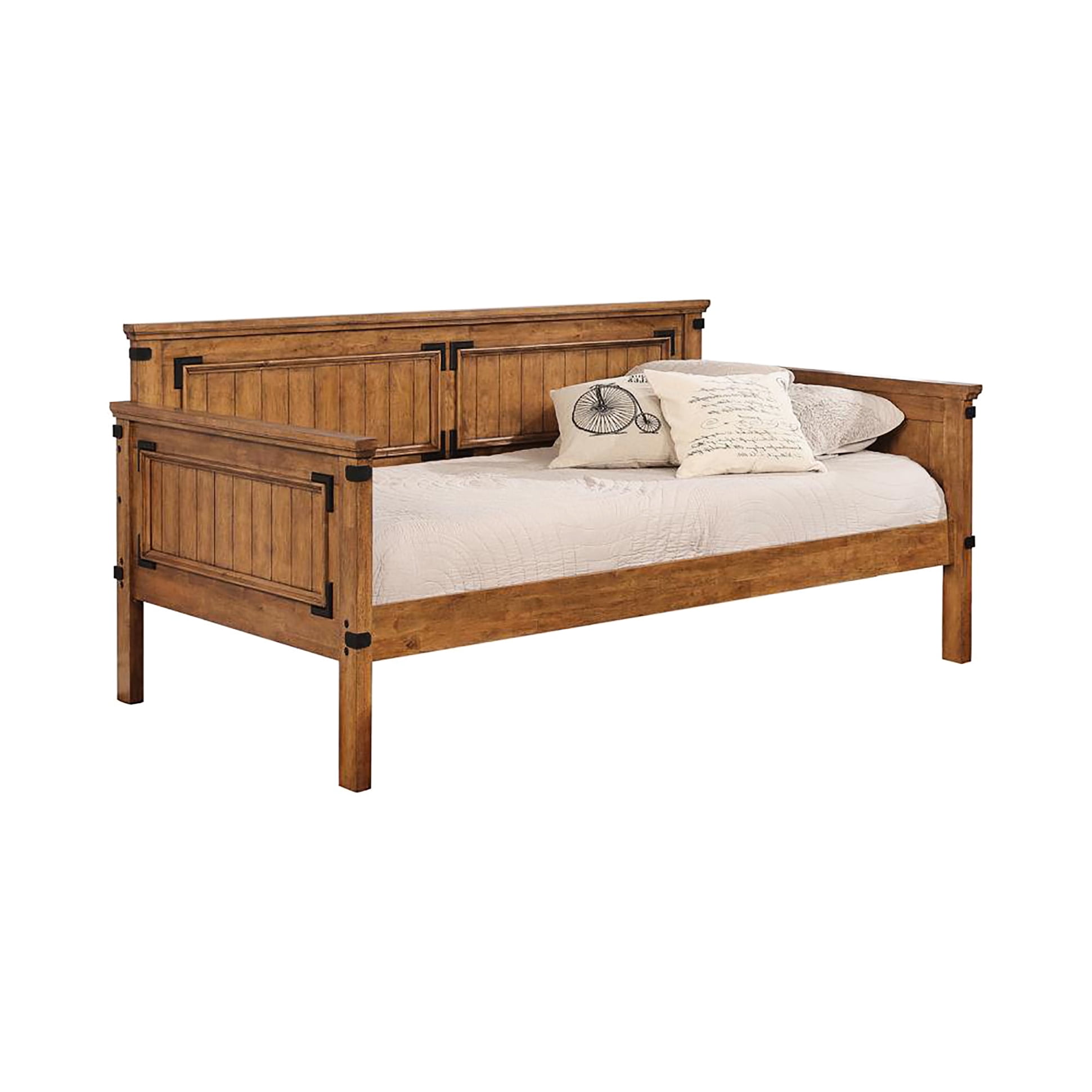 Rustic Honey Daybed, Solid Rubberwood Construction For Bedroom Beauty ...