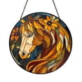 Rustic Horse Stained Glass Suncatcher – Farmhouse Window Art - Walmart.com