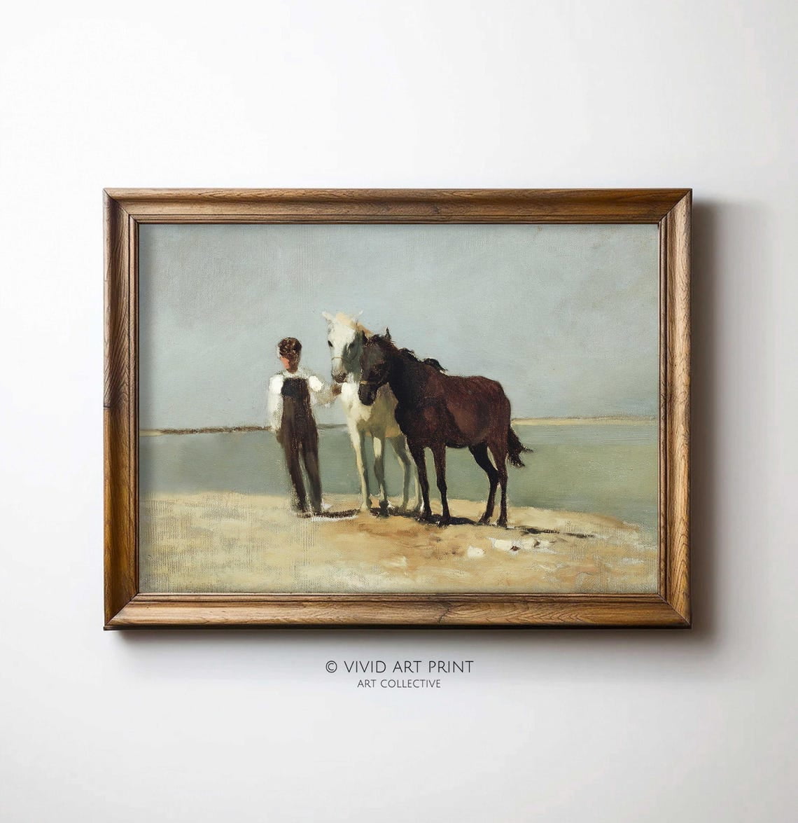 Rustic Horsesvintage Farmhouse Western Equine Home Decor, Vivid Art ...