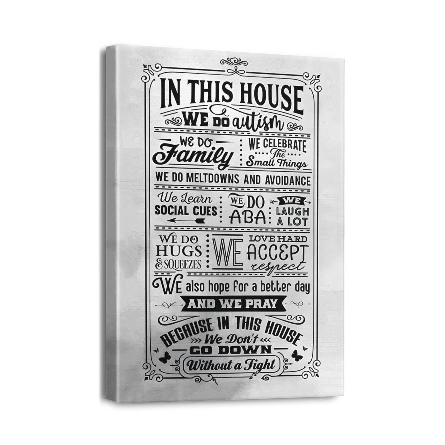 Rustic House Rules Wall Art Sign - Farmhouse Family Rules Decor for ...
