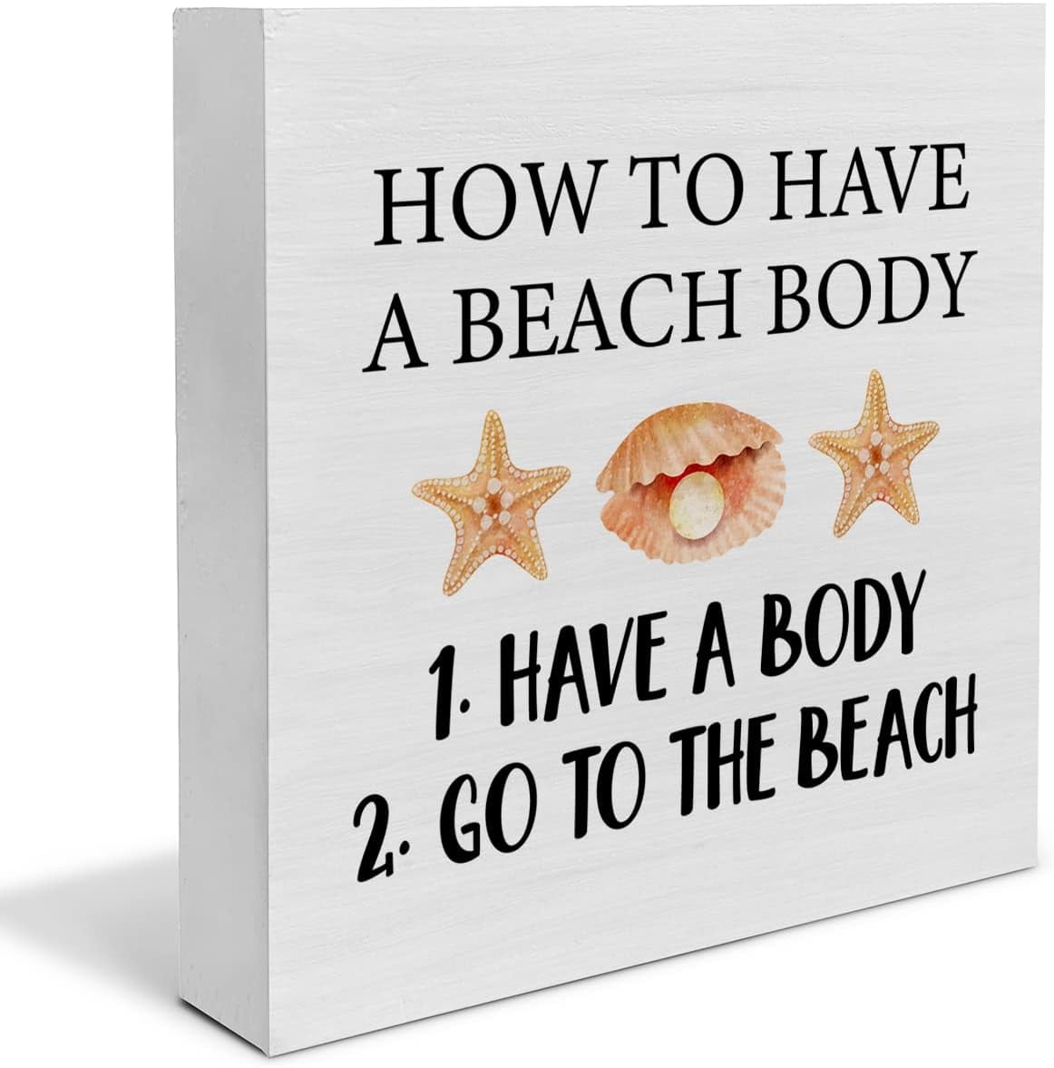 Rustic How to Have a Beach Body Wood Box Sign Decor Desk Sign Beach ...