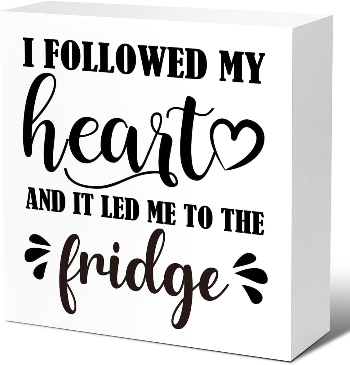 Rustic I Followed My Heart Kitchen Sign Decor,Kitchen Wood Block Signs ...