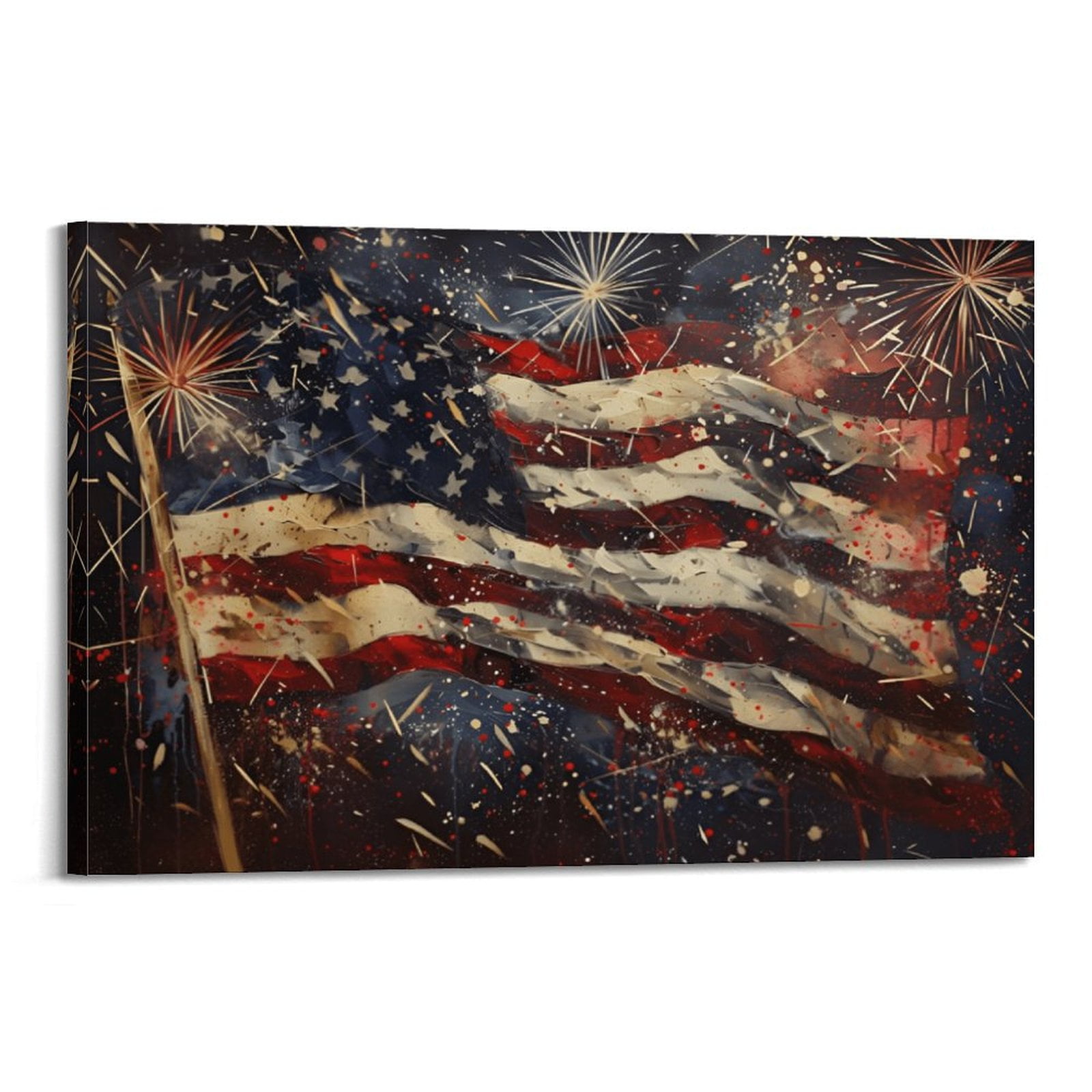 Rustic Independence Day Decor, USA Celebration Wall Poster Poster ...