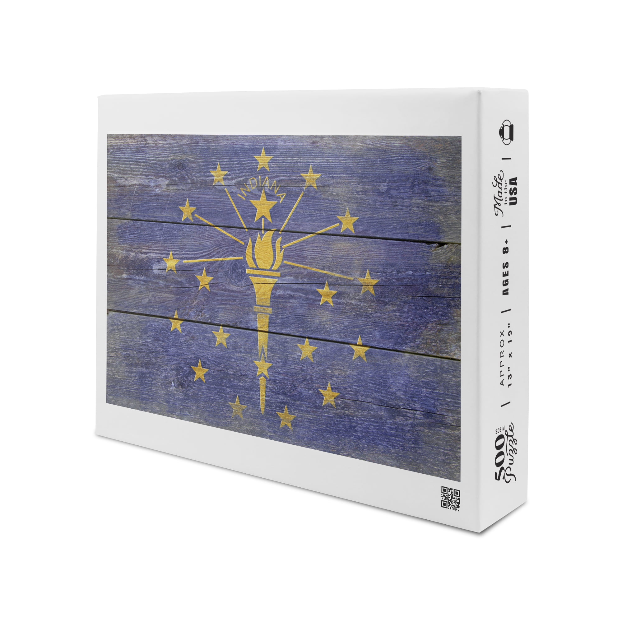 Rustic Indiana State Flag (19x27 inches, Premium 500 Piece Jigsaw ...