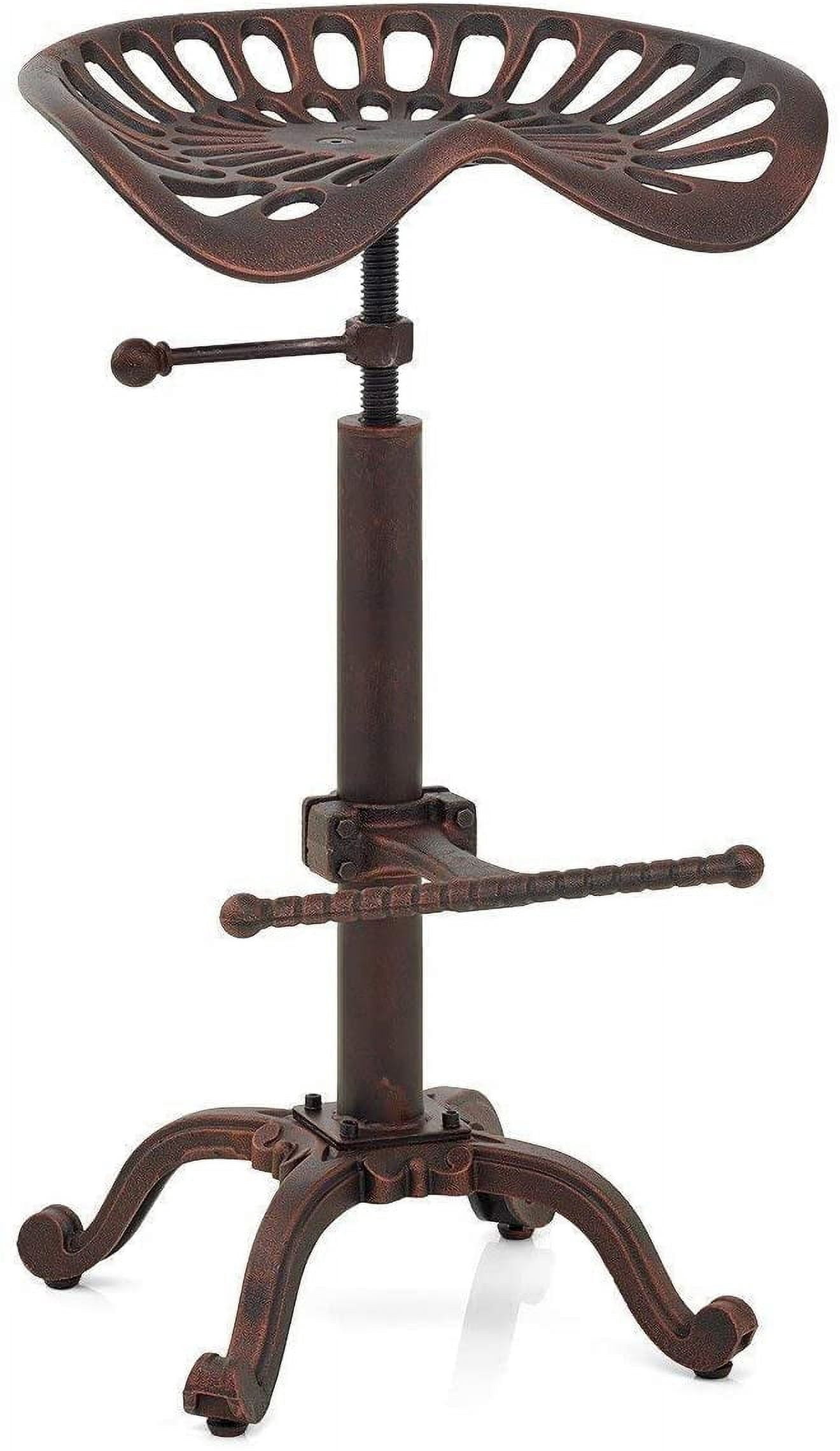Rustic Industrial Farmhouse Tractor Seat Adjustable Bar Stool ...