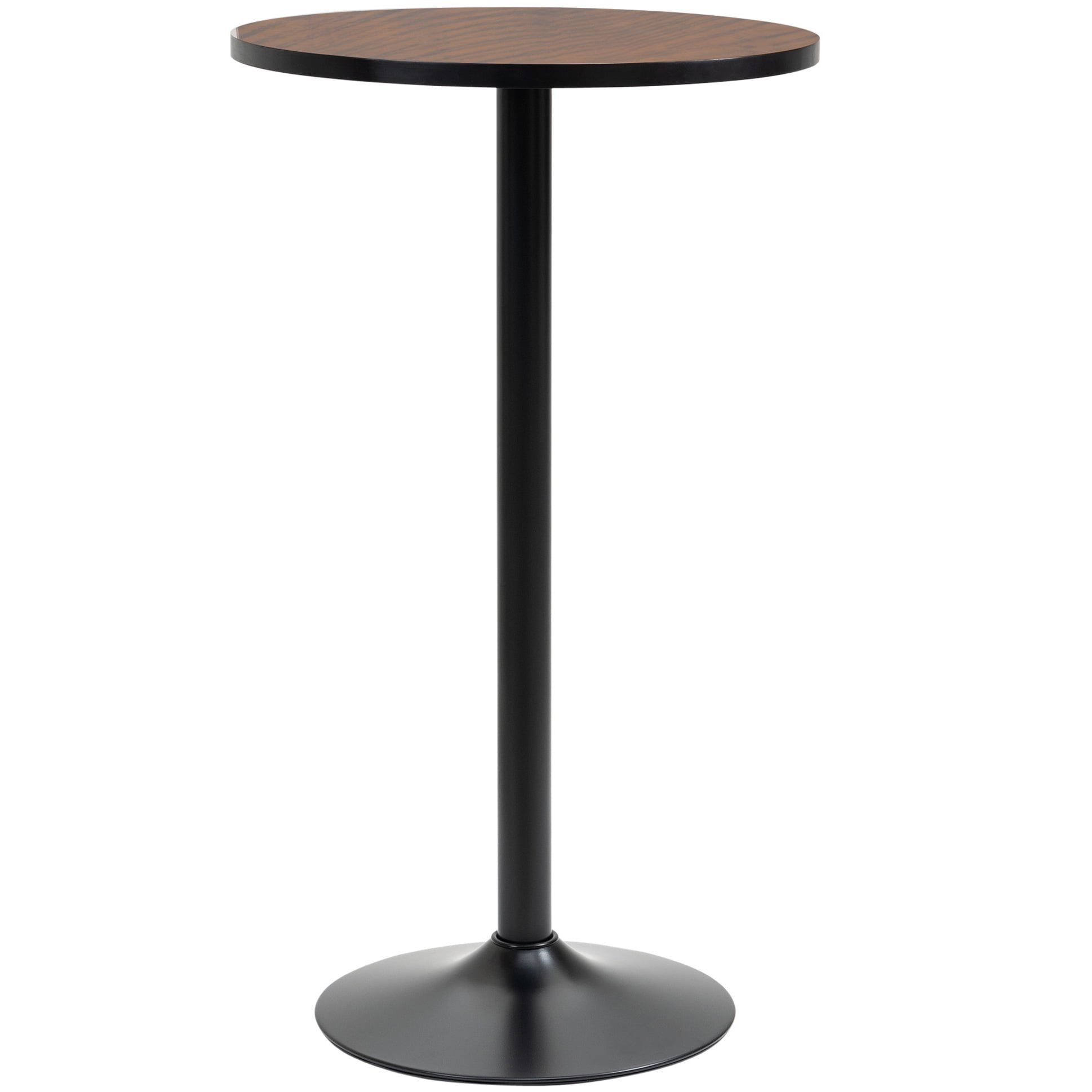 Rustic Industrial Pub Table - 42" H With Wood Texture And Metal Base ...