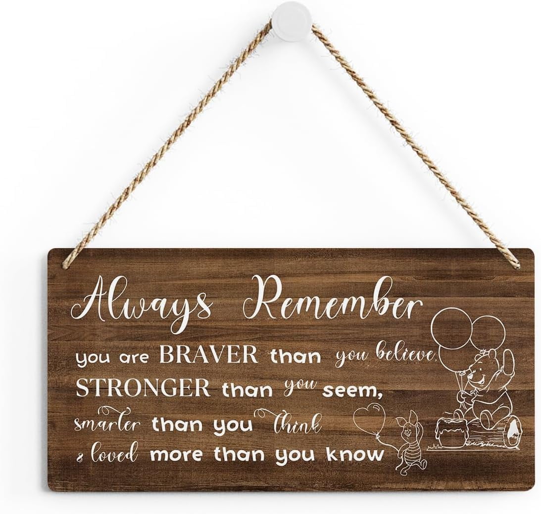 Rustic Inspirational Quote Wood Decor Sign, Always Remember You are ...