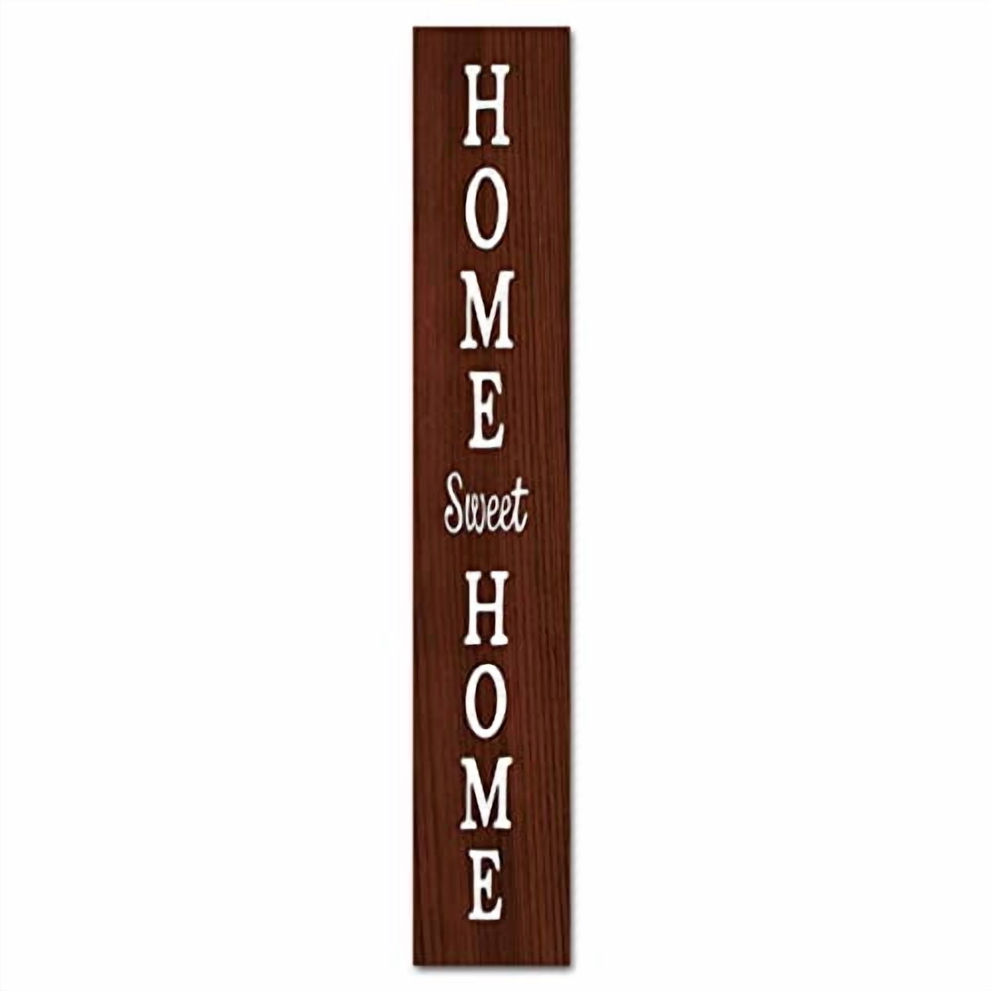 Rustic Inspirational Rustic Home Sweet Home Sign, Vertical Welcome Sign ...