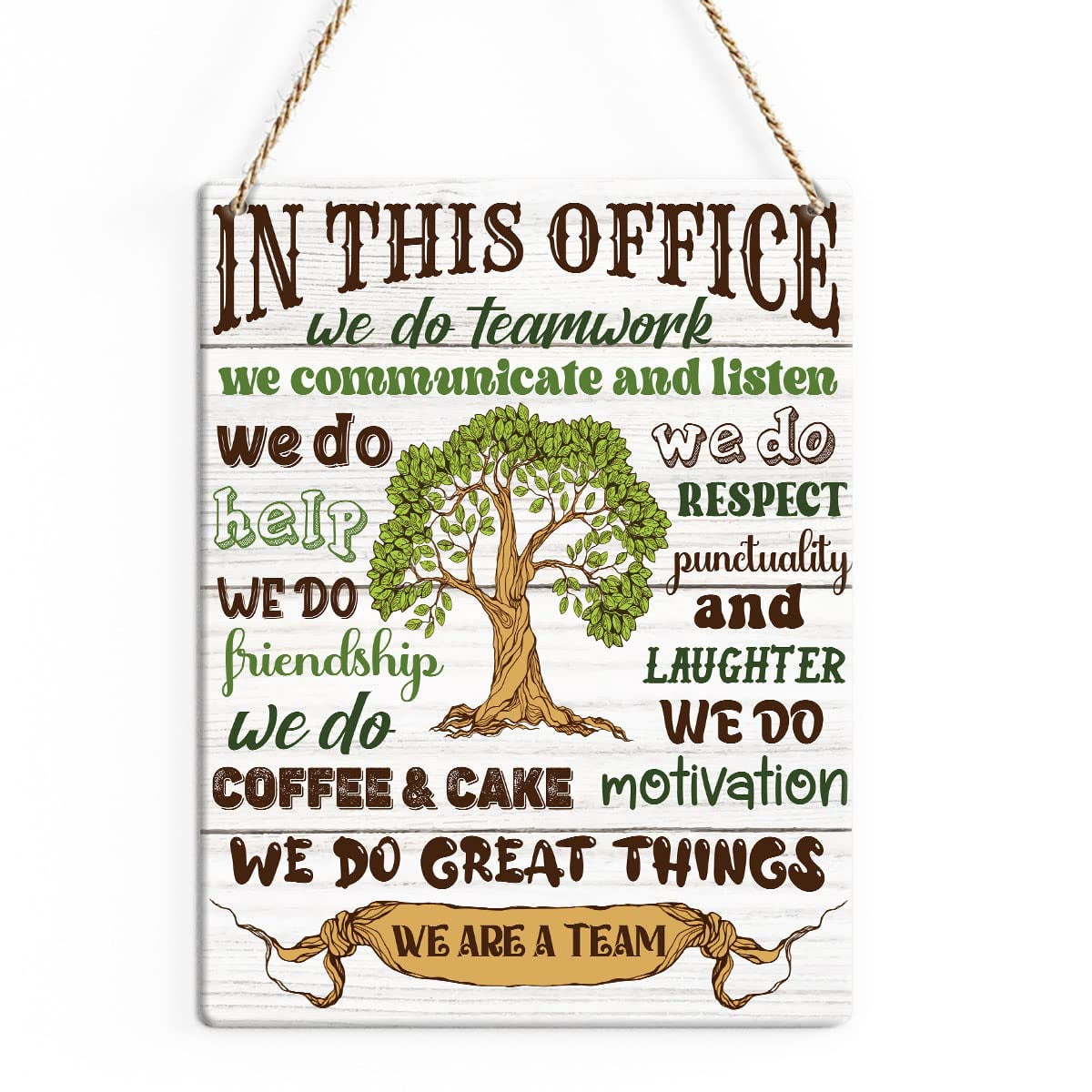 Rustic Inspirational Team Wood EC36 Decor Sign, in This Office We are a ...