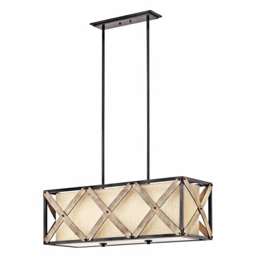 5 Light Linear Chandelier In Rustic-Industrial-Scandinavian Style 36 ...