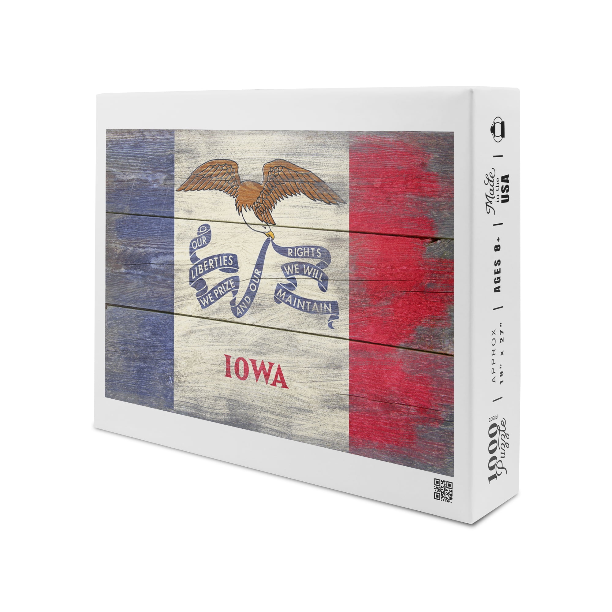 Rustic Iowa State Flag (1000 Piece Puzzle, Size 19x27, Challenging ...