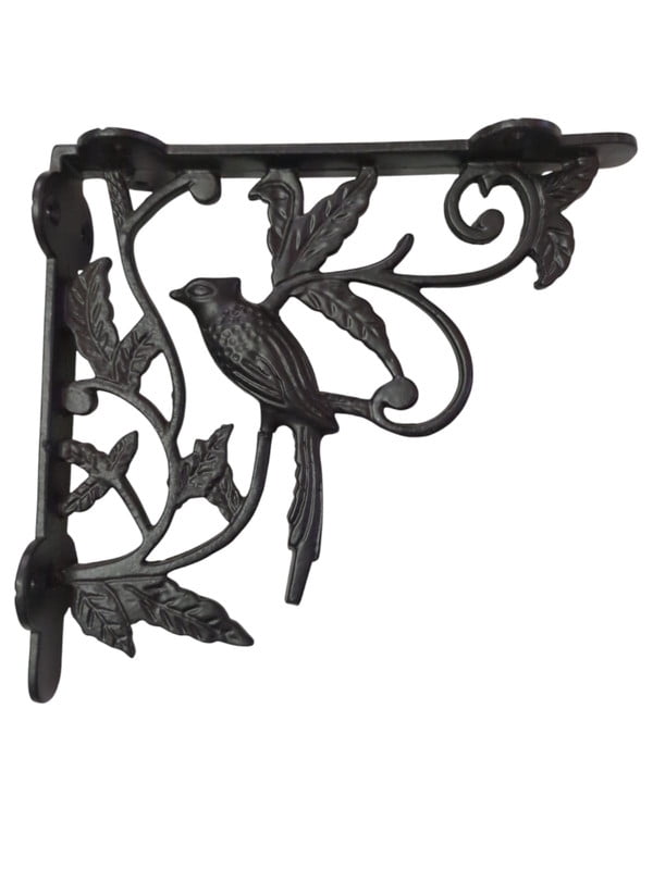 Rustic Iron Wall Bracket Planter, Handforged Metal Decor for Garden ...