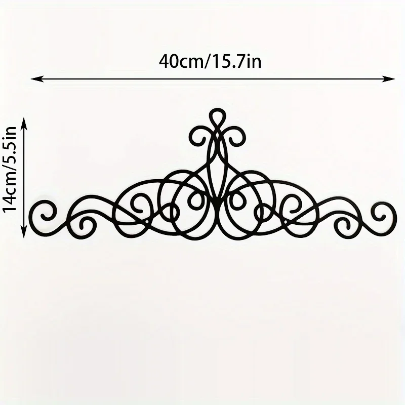 Rustic Iron Wall Medallion Black Metal Scroll Iron Wall Plaque, Metal ...