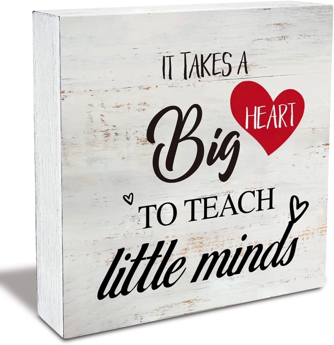 Rustic It Takes a Big Heart to Teach Little Minds Wood Box Sign Teacher ...