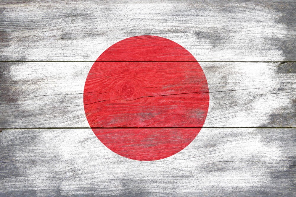 Rustic Japan Country Flag (36x54 Giclee Gallery Art Print, Vivid ...