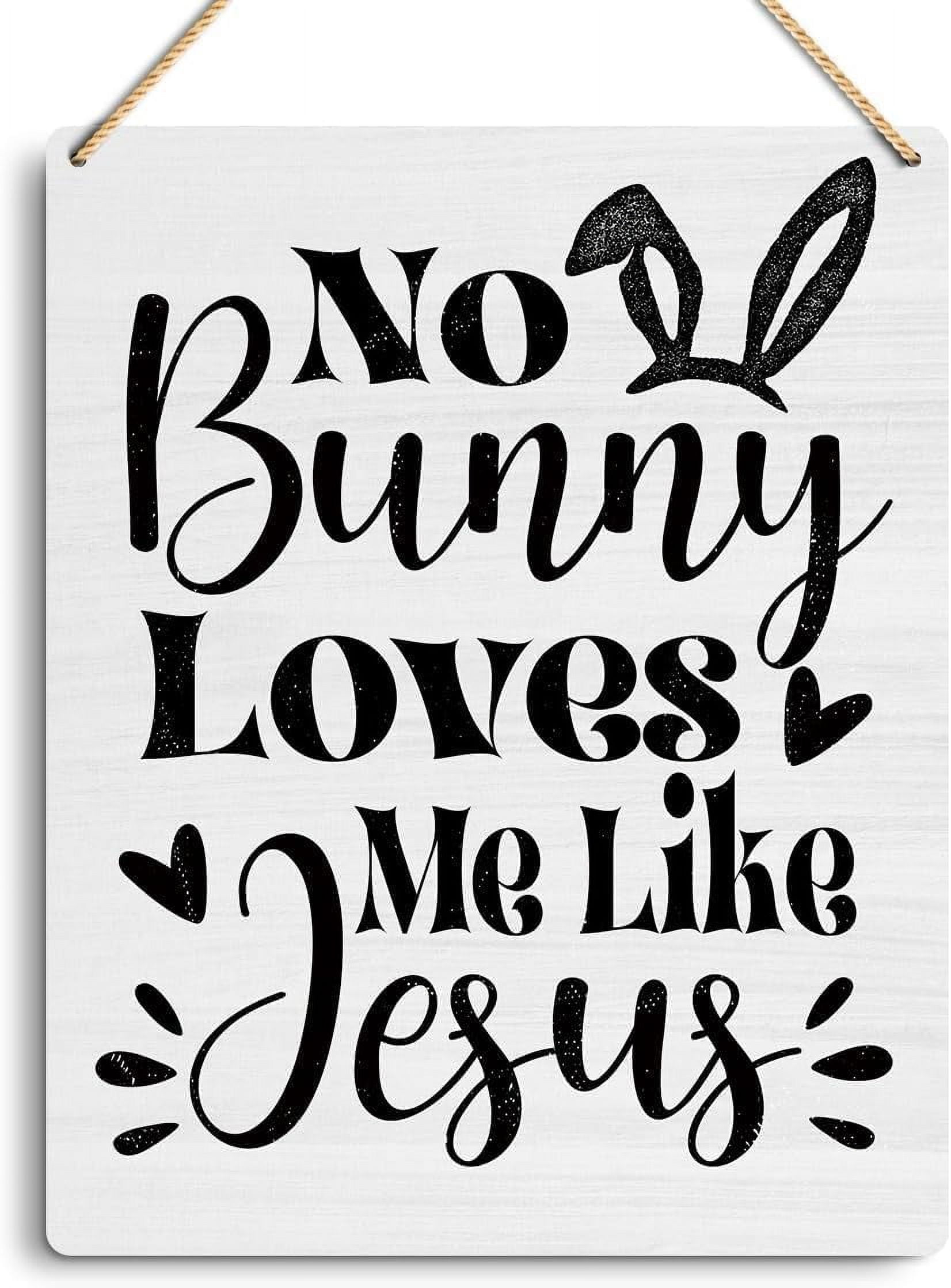 Rustic Jesus Farmhouse Home Office Wall Decor Easter Wood Sign Seasonal ...