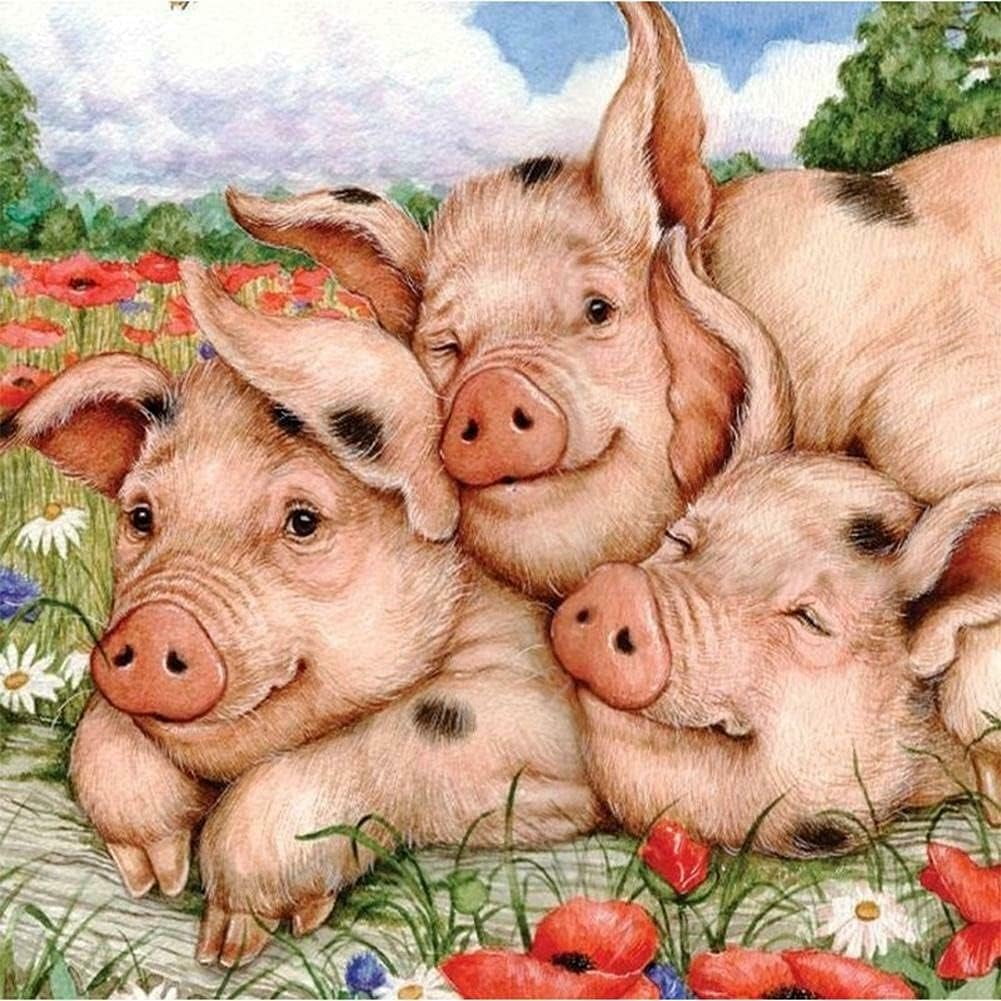 Rustic Jigsaw Puzzles Color Puzzle Pig Pet Country Cute Animation Toy ...