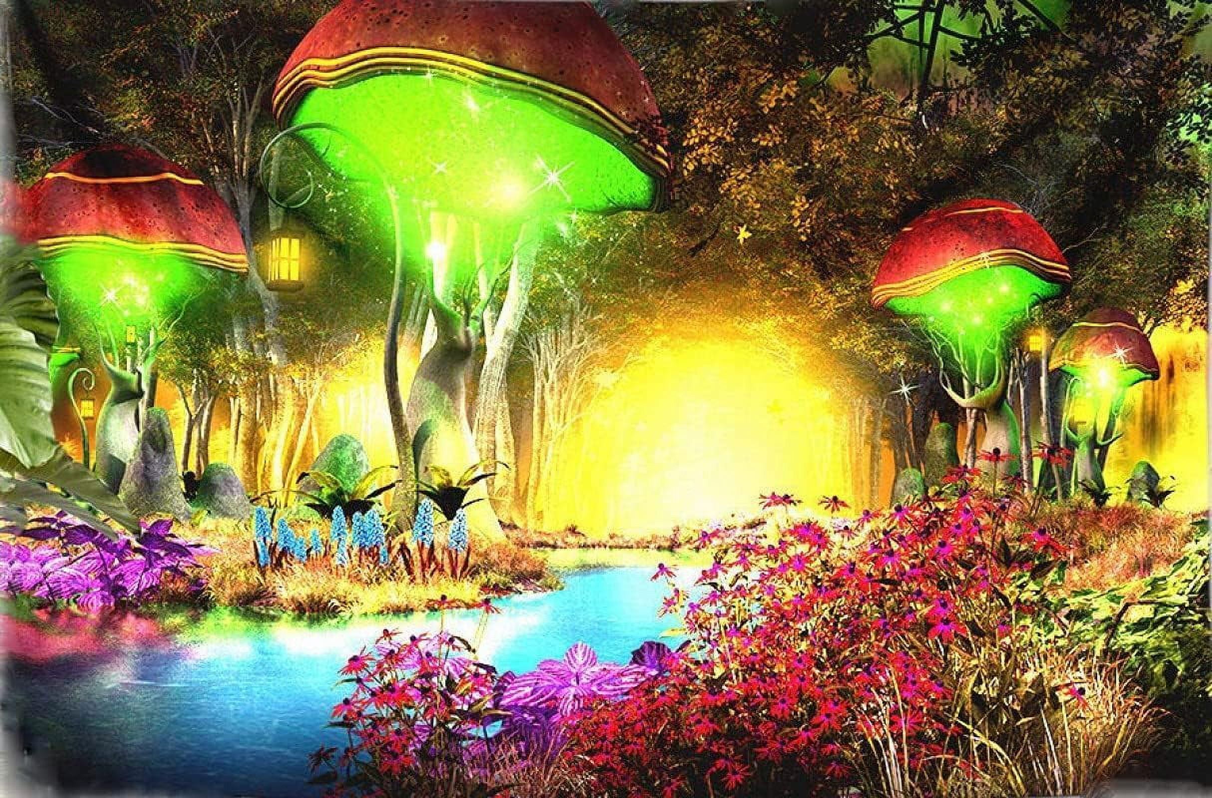 Rustic Jigsaw Puzzles Fantasy Mushroom Intellectual Decompressing ...