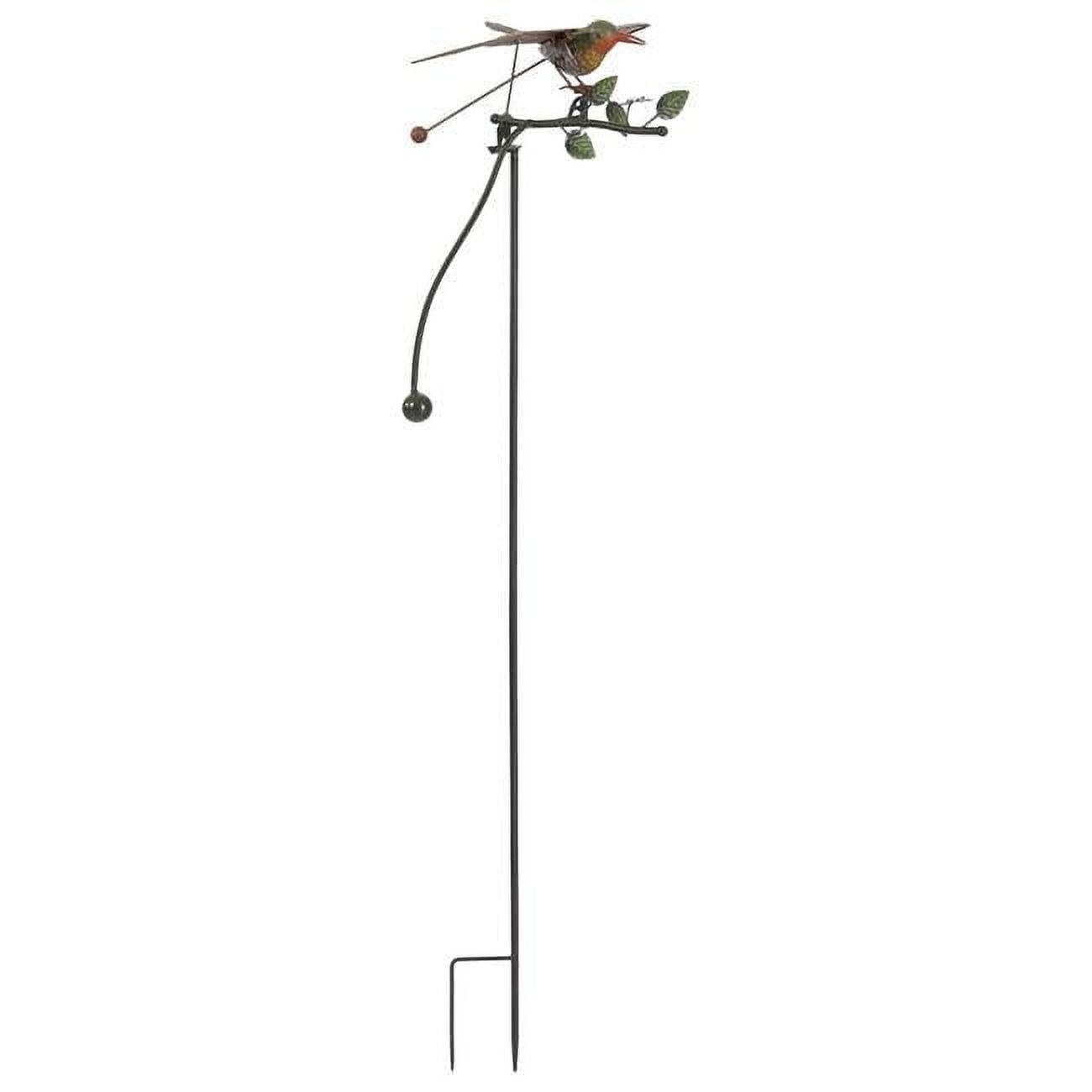 Rustic Kinetic Metal Hummingbird Rocker Stake - Green & Brown - Walmart.com