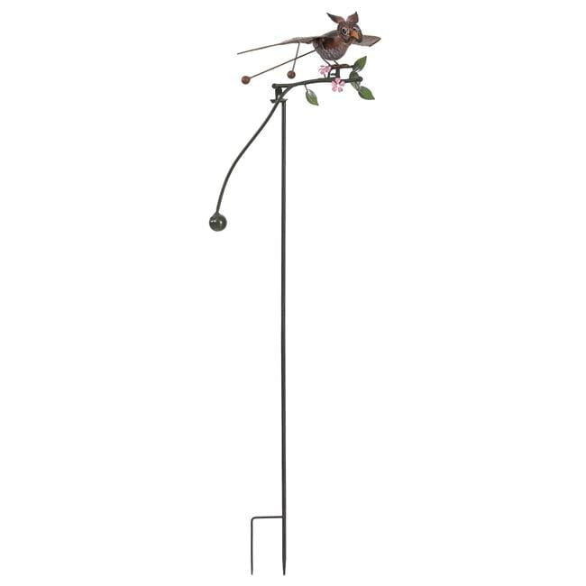 Rustic Kinetic Metal Owl Rocker Stake - Brown - Walmart.com