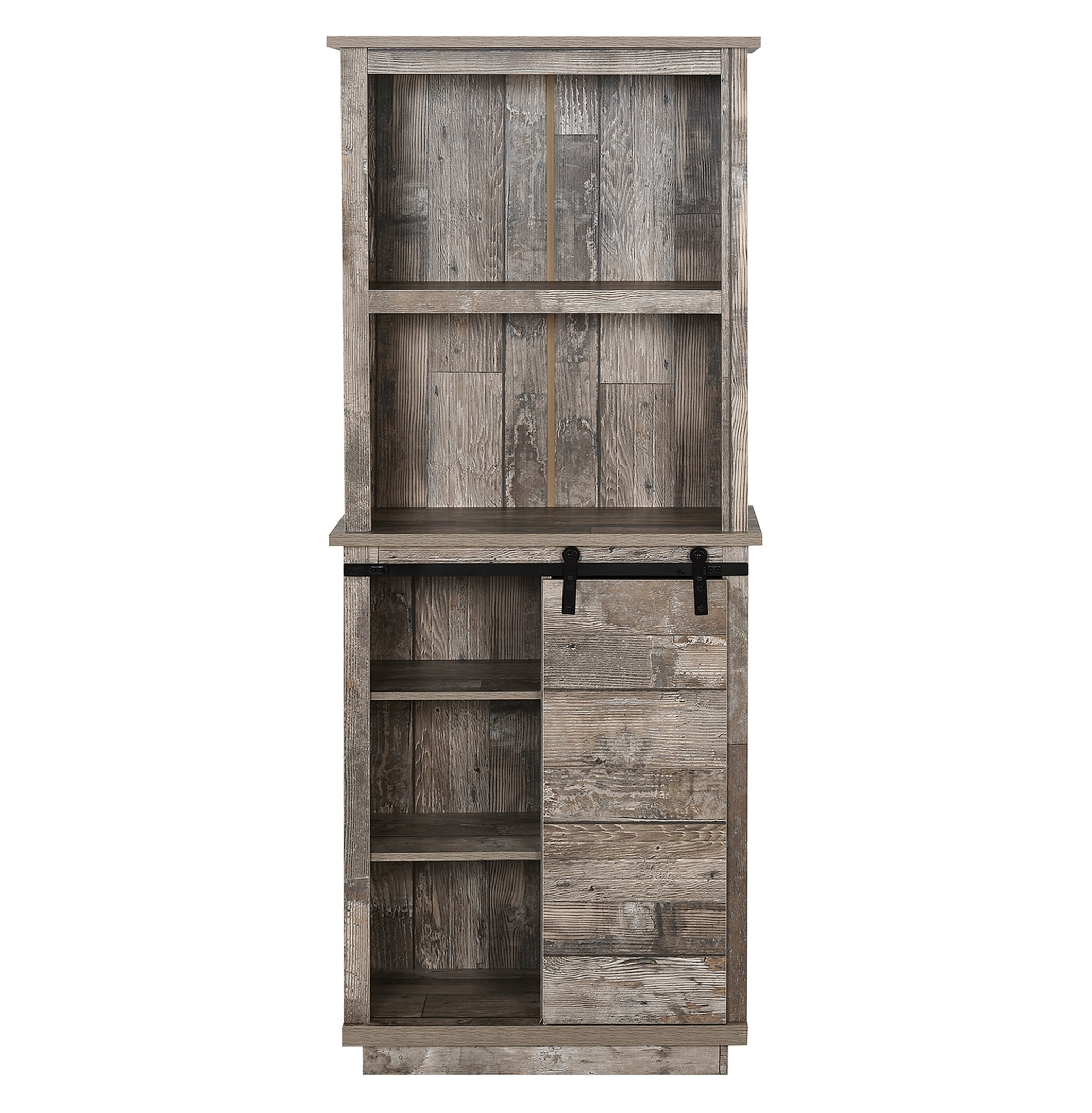 Rustic Kitchen Buffet Pantry, Freestanding Storage Cabinet with Sliding ...