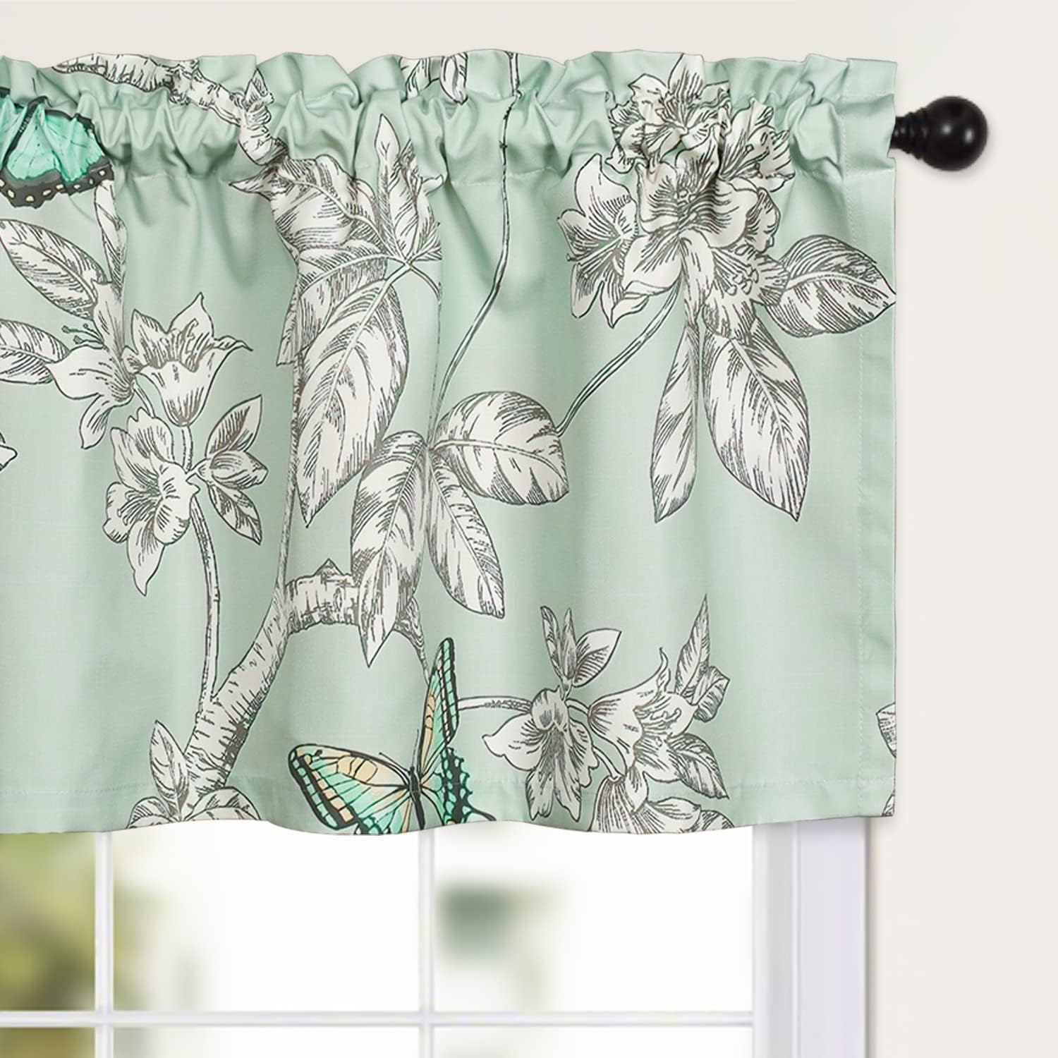 Rustic Kitchen Curtains Valances, 52 x 18 Inch Rod Pocket Valance Short ...