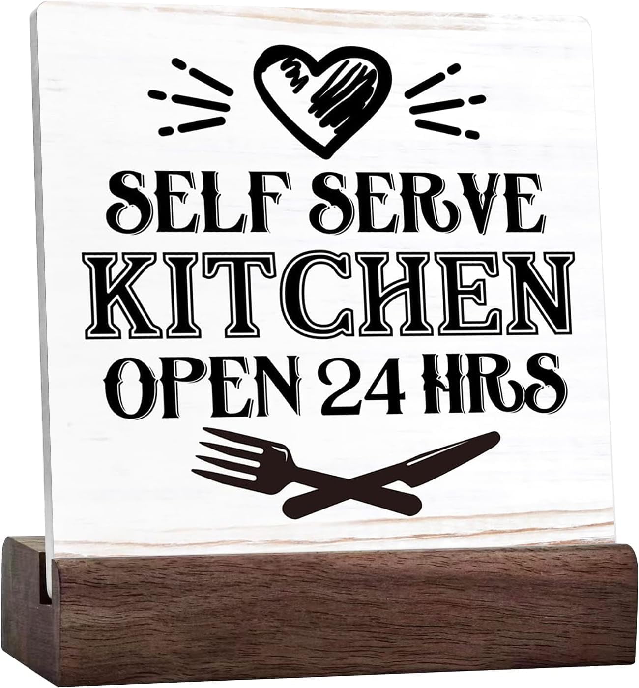 Rustic Kitchen Desk Decor Kitchen Decoration Self Serve Kitchen Open 24 ...