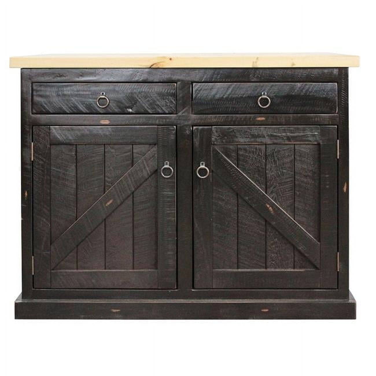 Rustic Kitchen Island with Pine Top, Rustic Dela Verria - Walmart.com