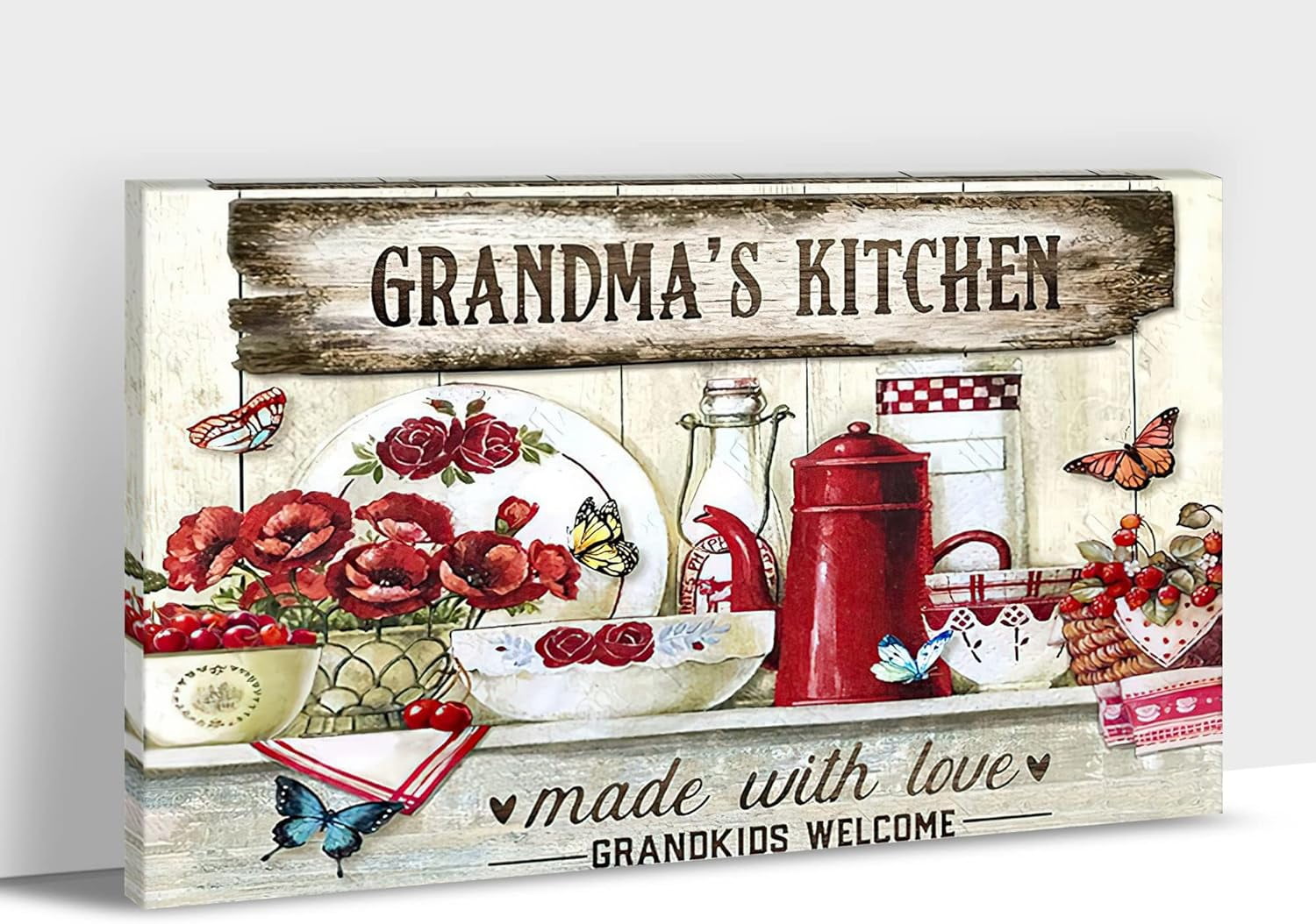 Rustic Kitchen Pictures Wall Decor - Kitchen Wall Art for Farmhouse ...