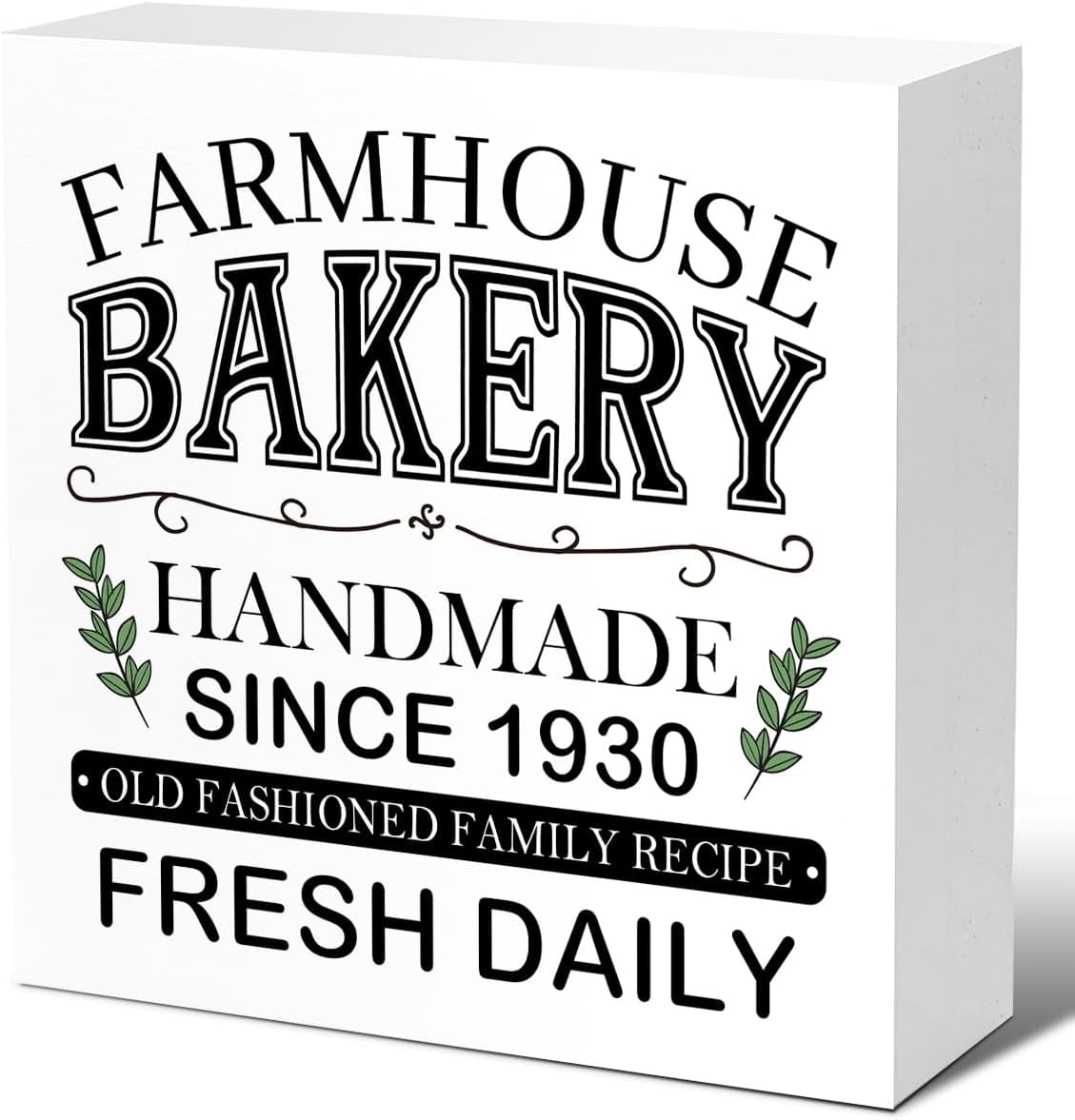 Rustic Kitchen Sign Decor,Farmhouse Bakery Handmade Wood Block Signs ...