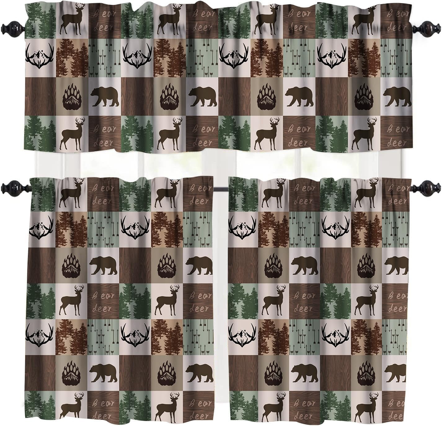 Rustic Kitchen Valances for Windows,Retro Farmhouse Vintage Country ...