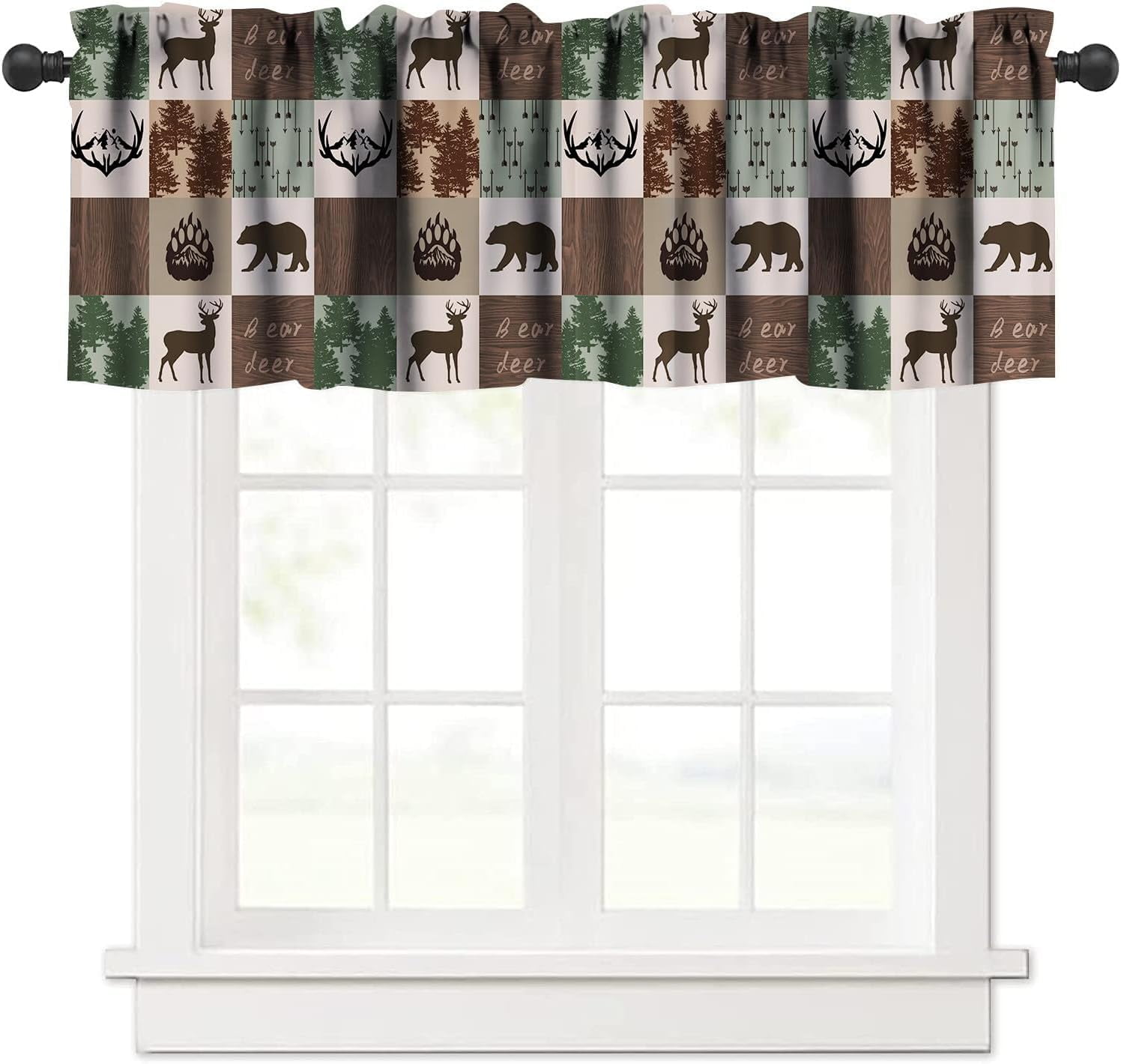 Rustic Kitchen Valances for Windows,Retro Farmhouse Vintage Country ...